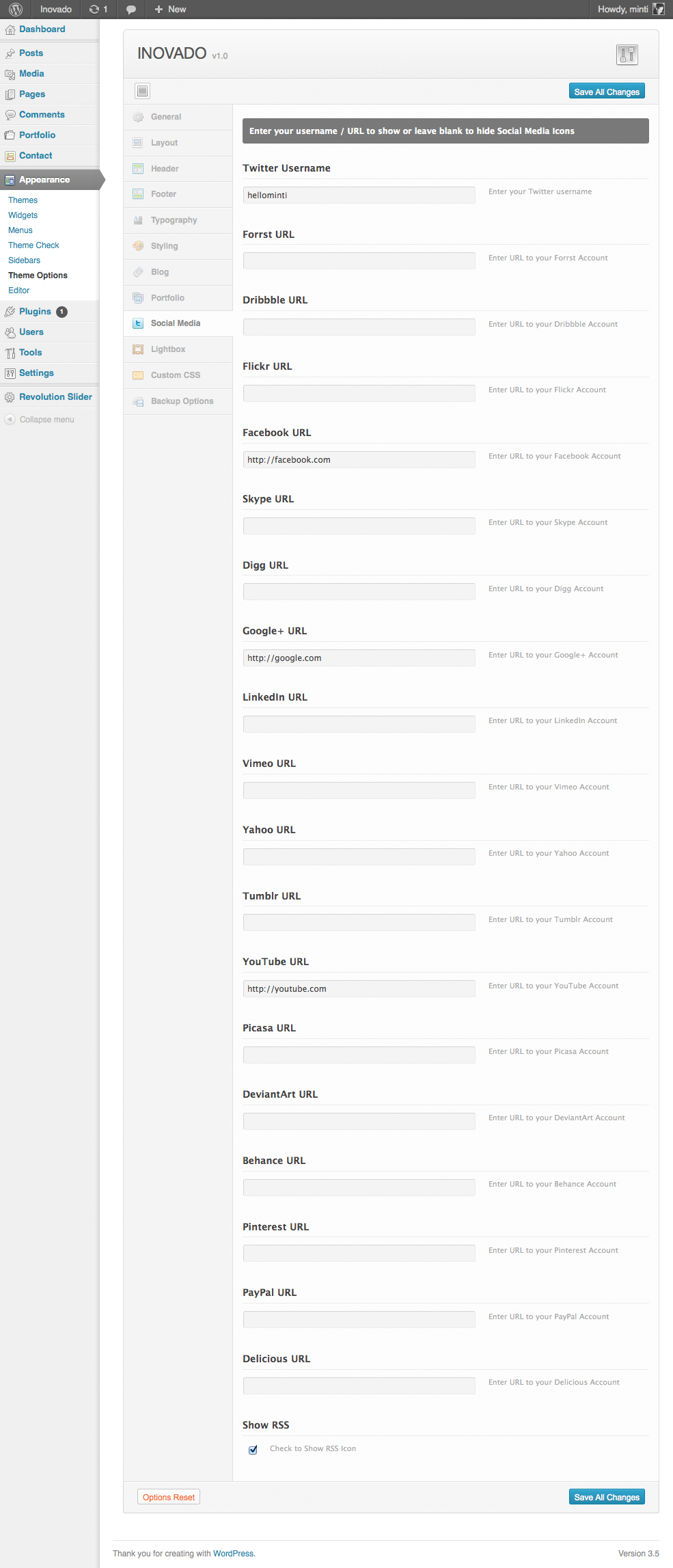 sosysteme – Advanced Theme Options